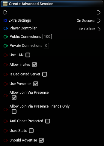 Create Advanced Session